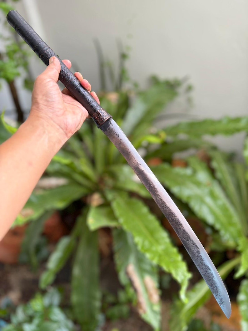 Machete/espada de acero forjado a mano de 42,4 cm (16,7 pulgadas ...