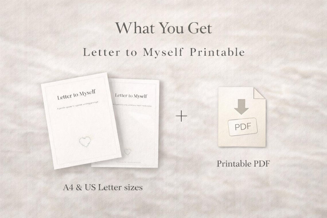 Letter to Myself Printable | Self Love Writing Page | Calm Journal PDF ...