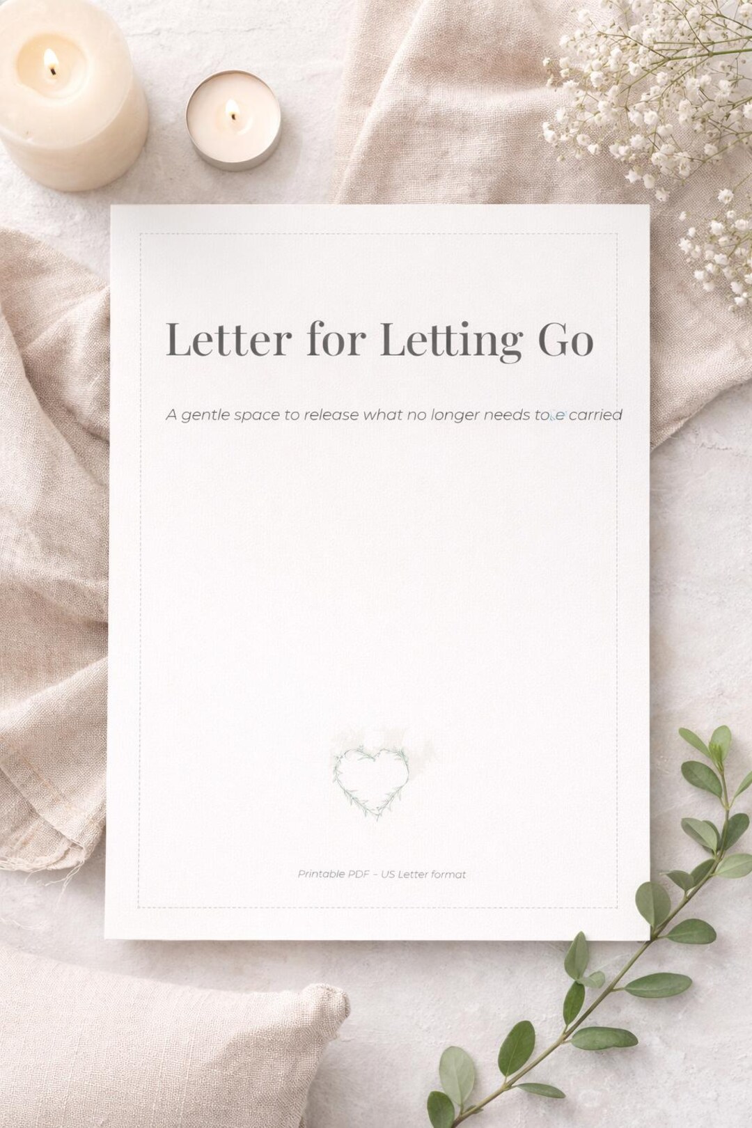 Letting Go Letter Printable | Release & Healing Journal (A4/US Letter ...