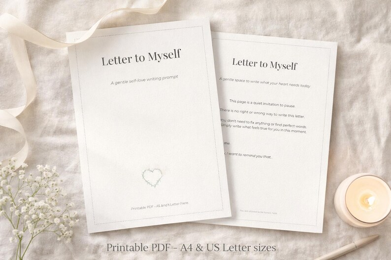Letter to Myself Printable | Self Love Writing Page | Calm Journal PDF ...