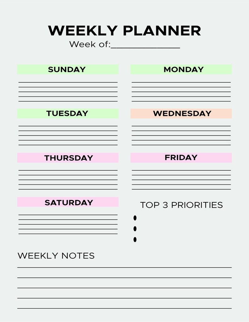 2026 Minimalist Planner | Daily, Weekly, Monthly (printable PDF Bundle ...