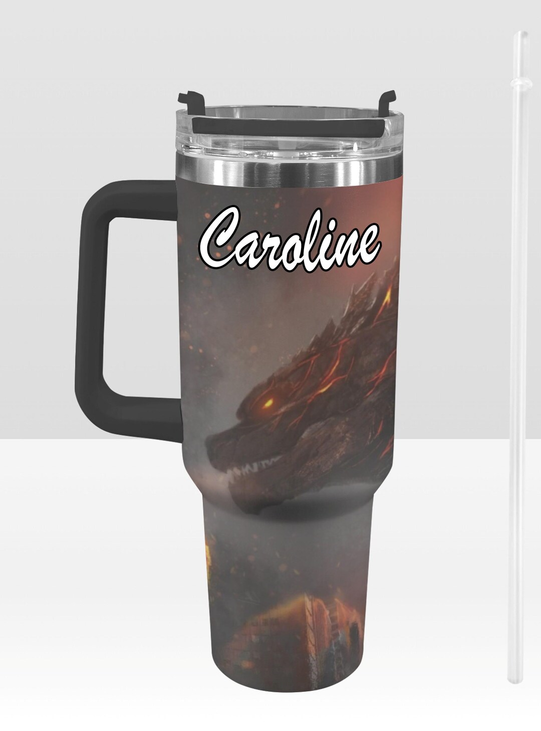 Godzilla 40 Oz Tumbler: Personalized Stanley-inspired Stainless Steel ...