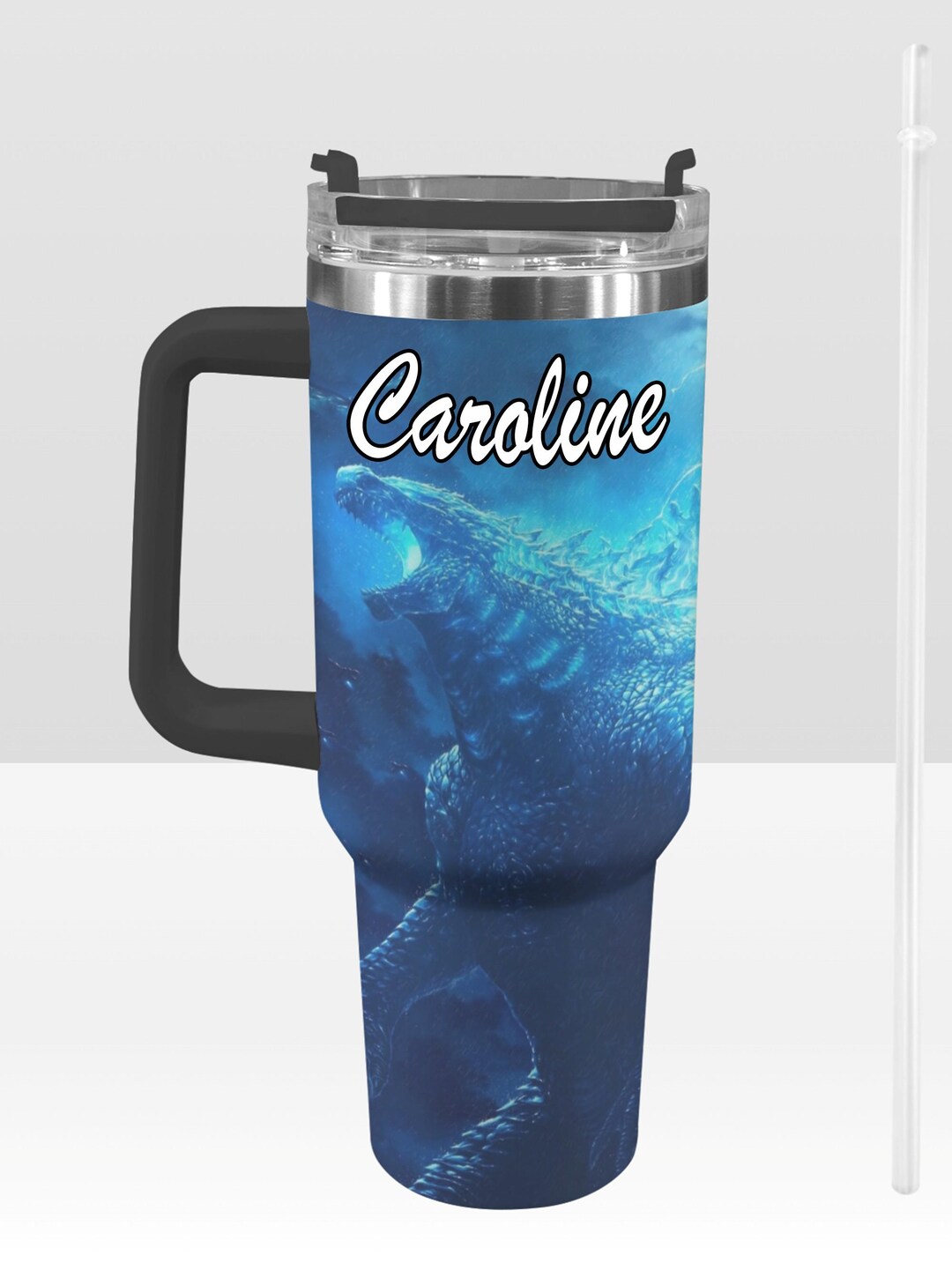 Godzilla 40 Oz Tumbler: Personalized Stanley-inspired Stainless Steel ...
