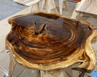 Live Edge Round Dining Table | Etsy