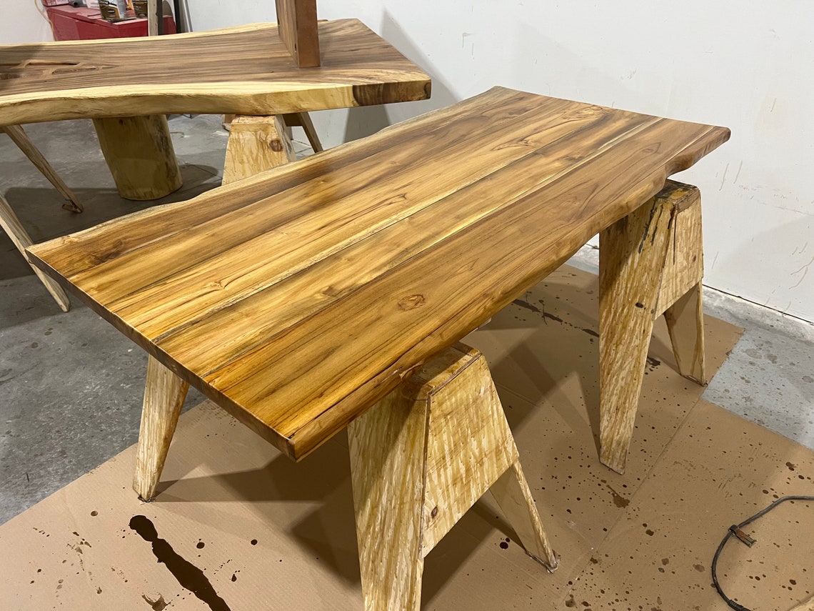 Live Edge Dining Table Teak Wood Dining Room Table - Etsy