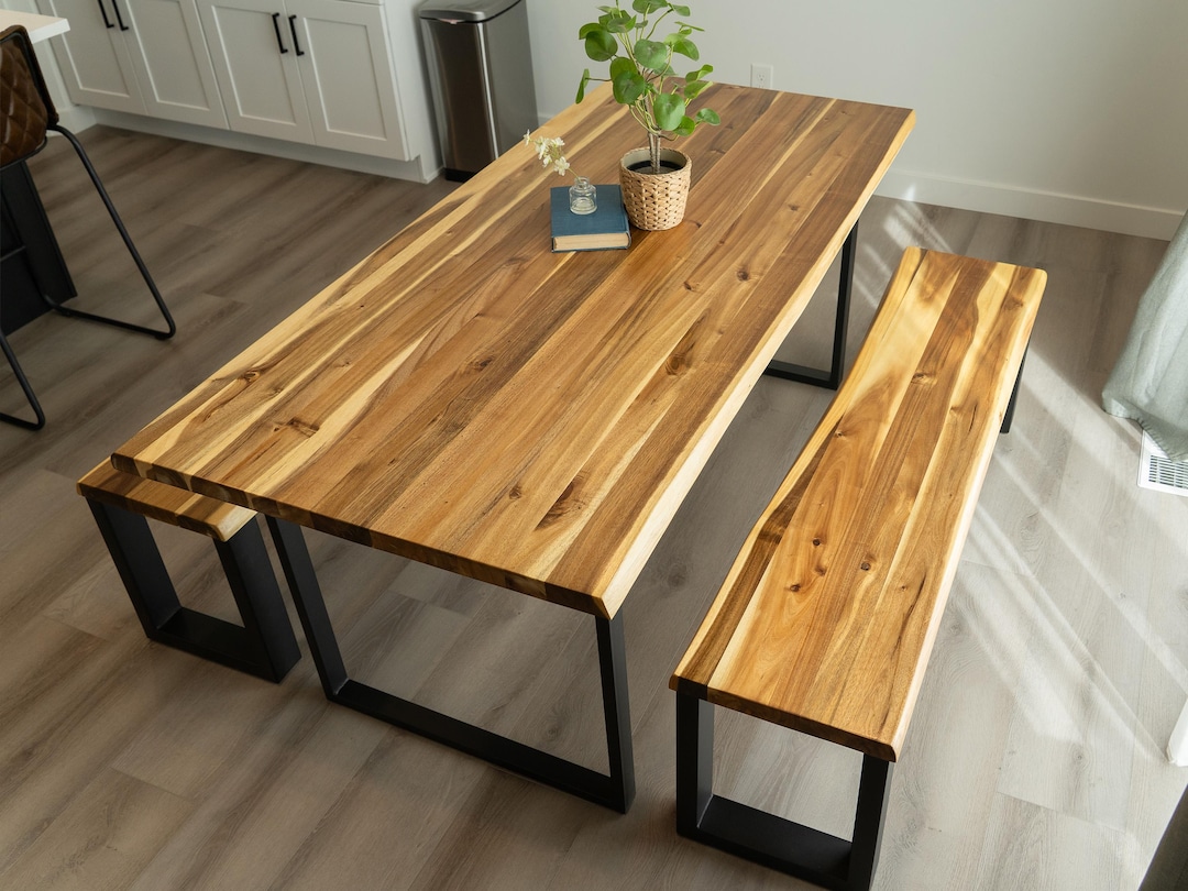 Modern Teak Wood Bench | Dining Bench | Entryway Bench | Handcrafted ...