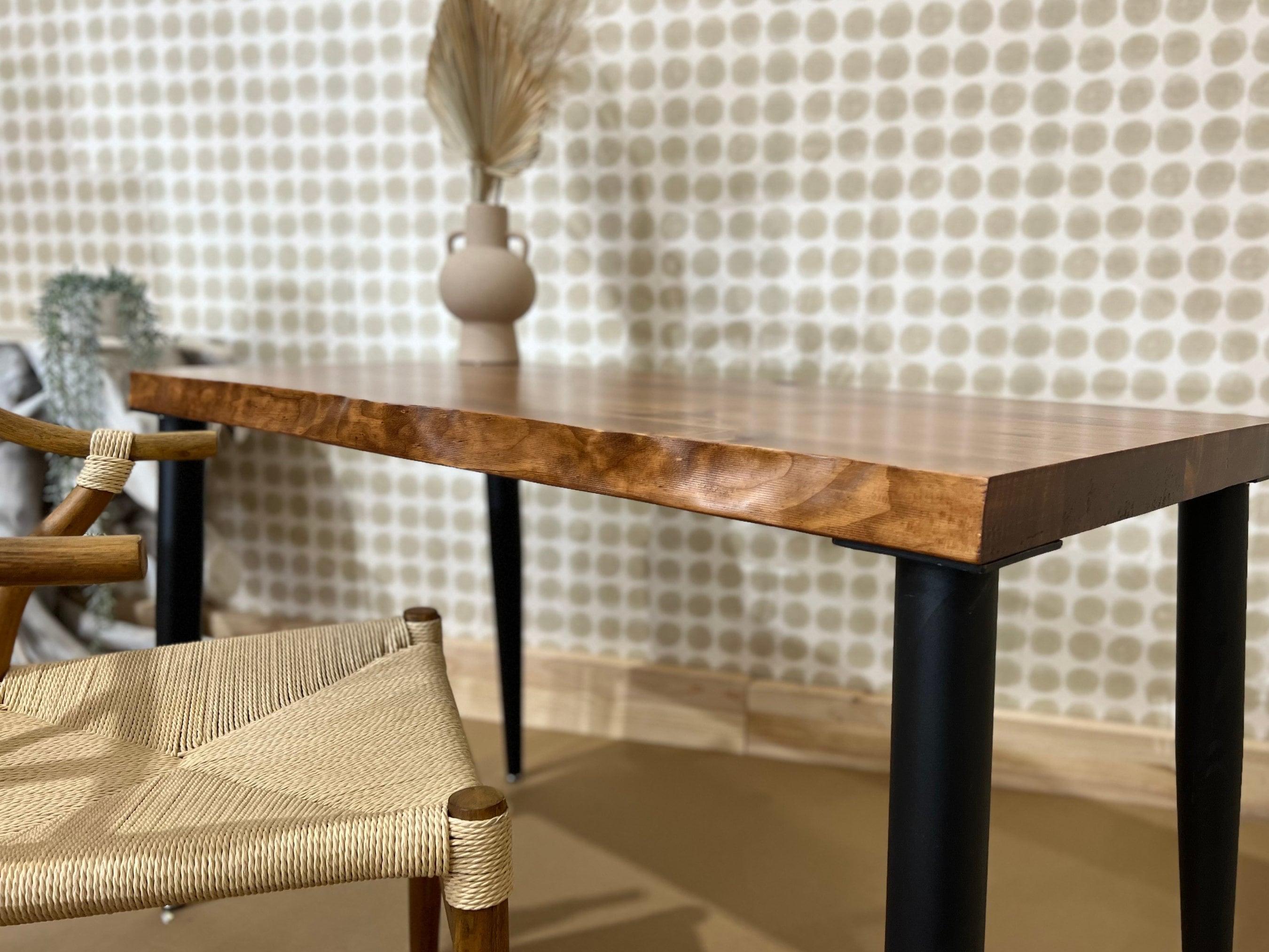 2 Thick Live Edge Desk Solid Reclaimed Wood Desk Computer Table Home Office Work Desk Choose Your Desk Size and Leg Style UMBUZO Etsy