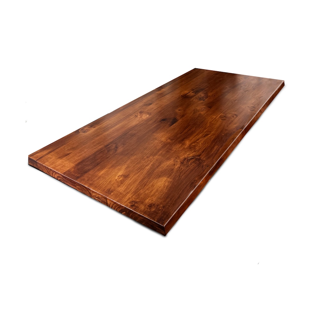 1.75" Thick DIY Wood Tabletop | Walnut Colored Tabletop Panel | Solid ...