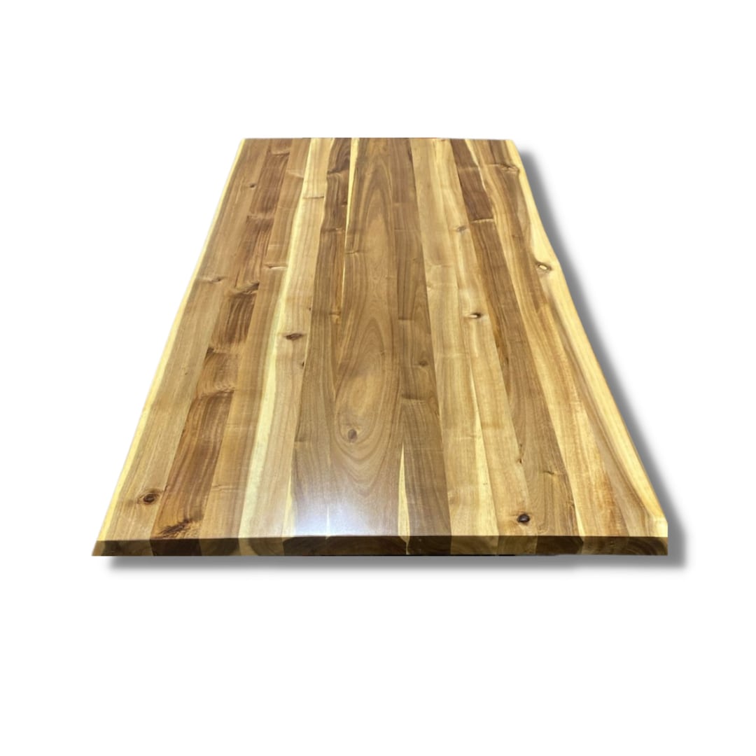 Live-edge Solid Wood Teak Color Tabletop | DIY Tabletop | DIY Counter ...