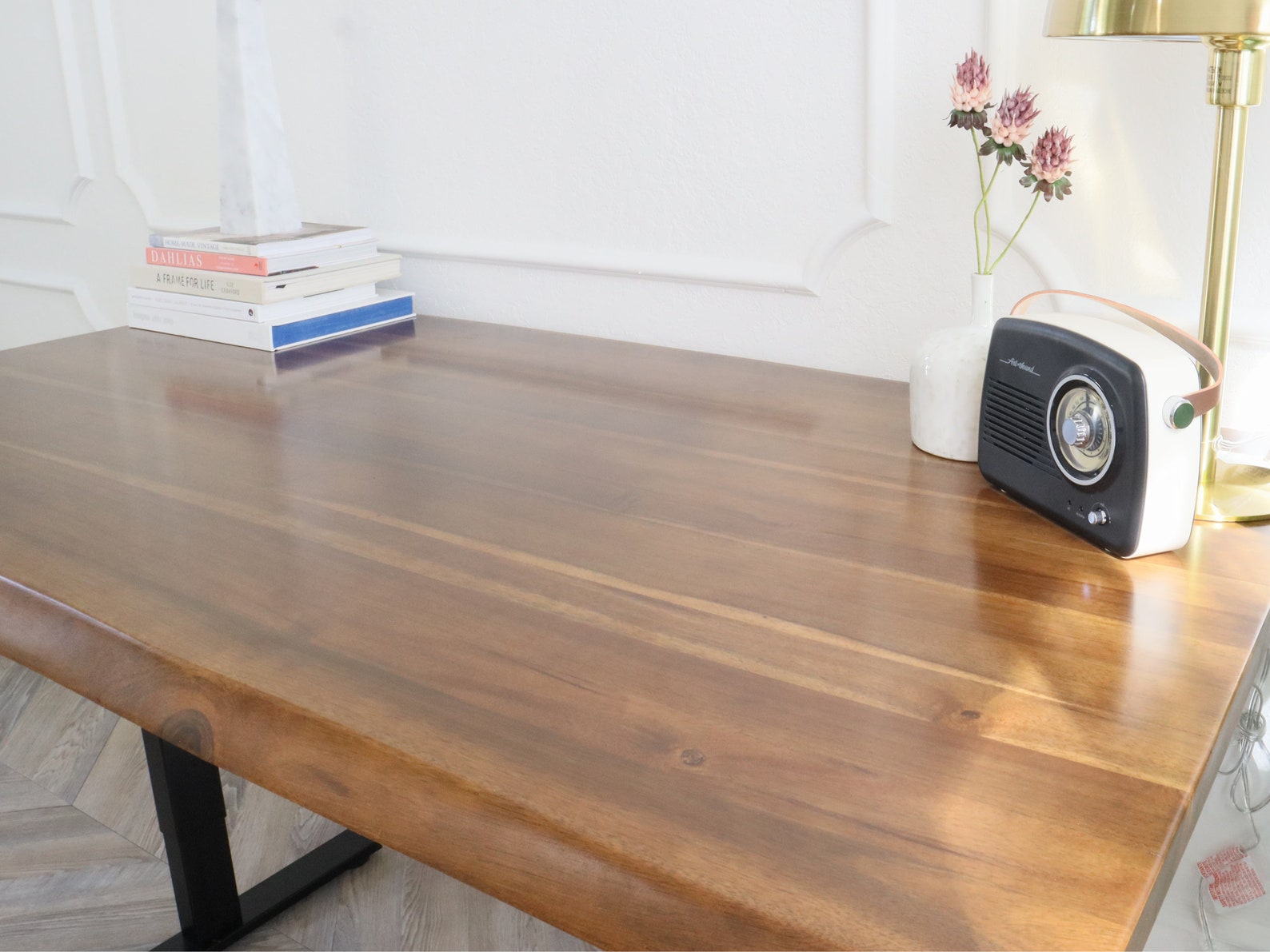 Adjustable Standing Desk | Walnut Acacia Desk | Exotic Hardwood | Live ...