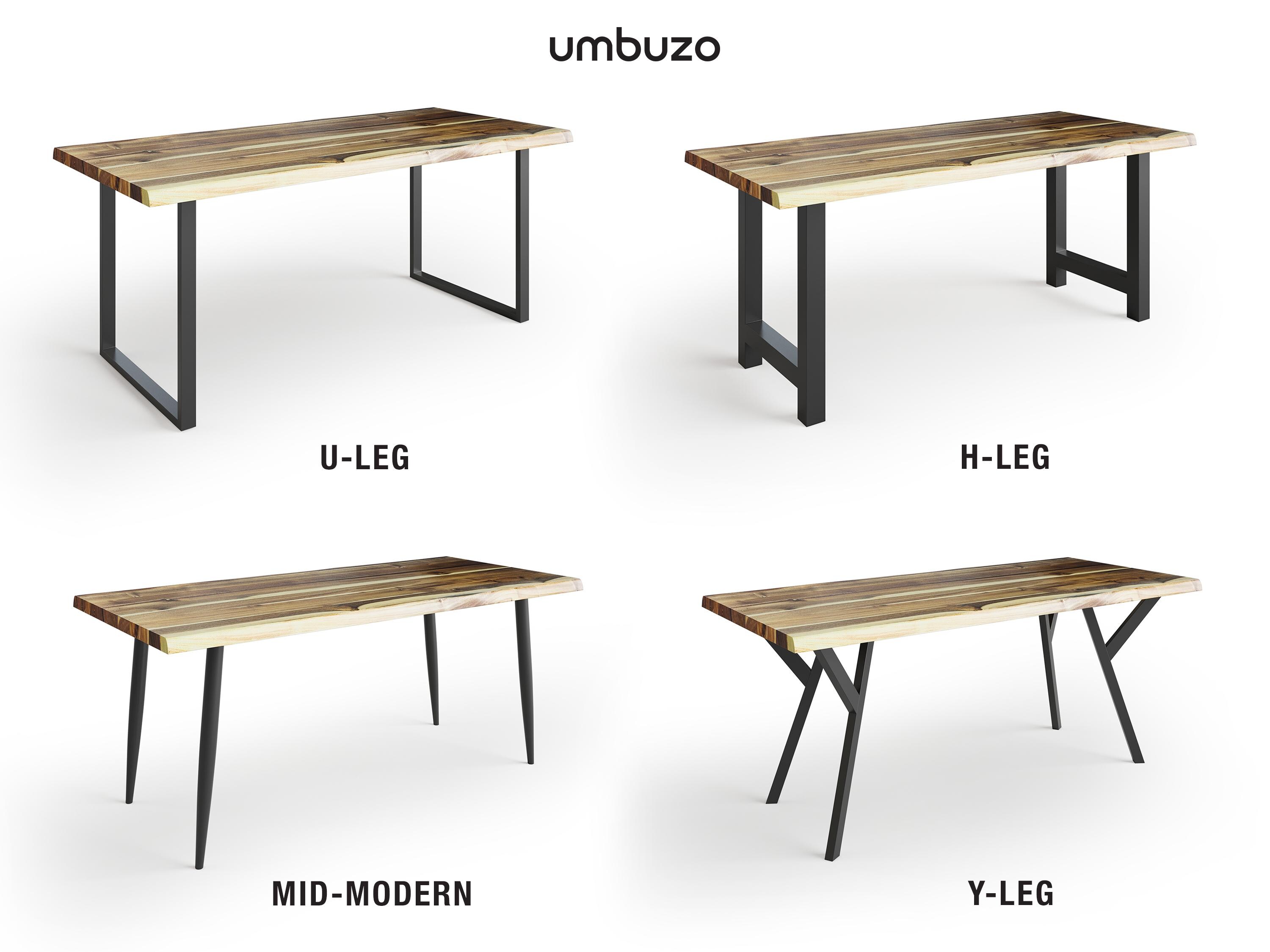 Contemporary Wood Dining Table | Solid Wood Live-edge Kitchen Table ...