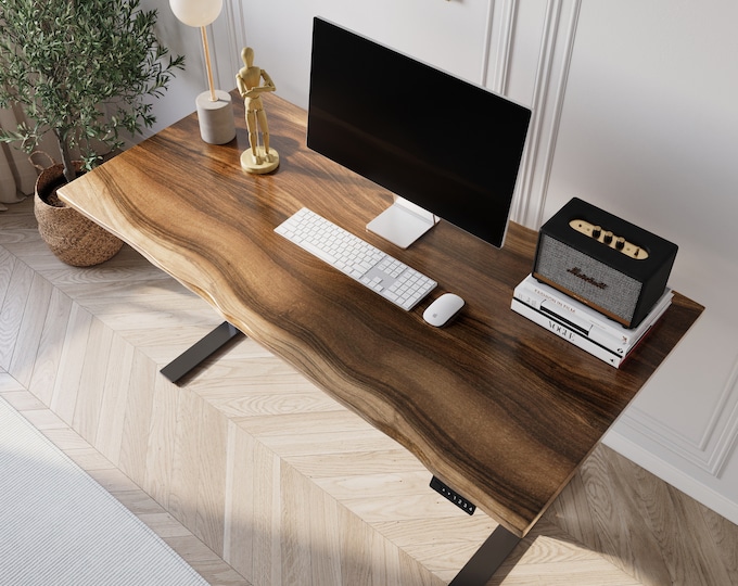 Minimal Wood Standing Desk Converter, Convertible Standing Desk, Desk ...