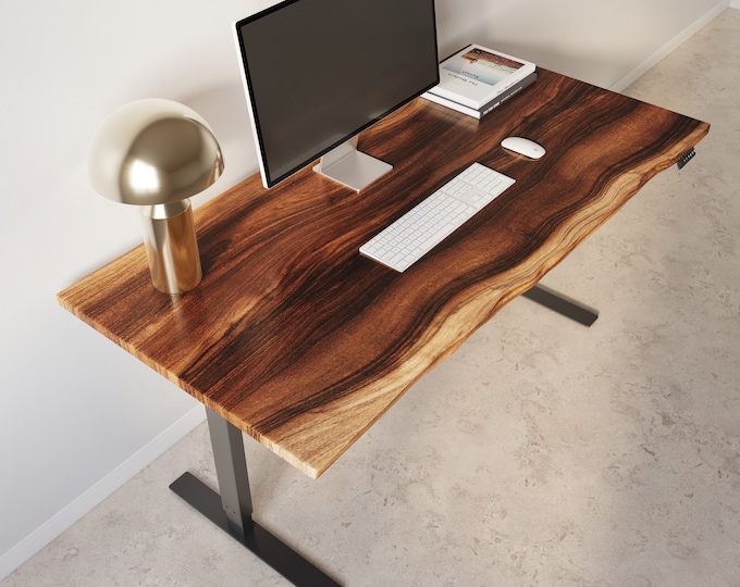 Solid Wood Home Office Desk, Standing Desk, 100% Custom & Adjustable ...