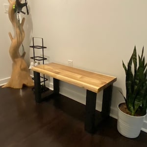Modern Teak Wood Bench | Dining Bench | Entryway Bench | Handcrafted ...