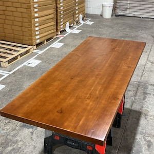 1.75" Thick DIY Wood Tabletop | Walnut Colored Tabletop Panel | Solid ...