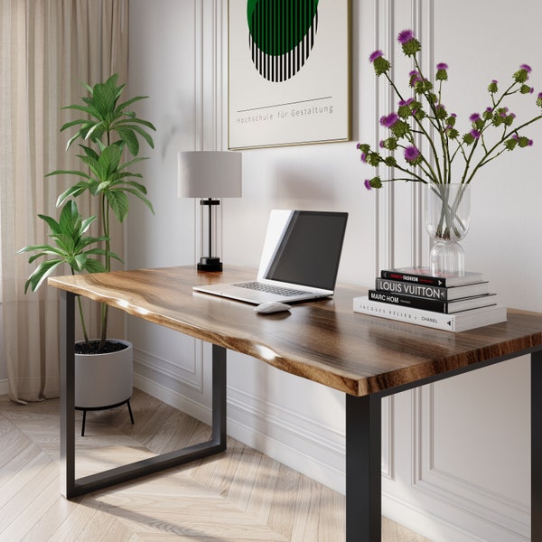 Live Edge Desk - Etsy