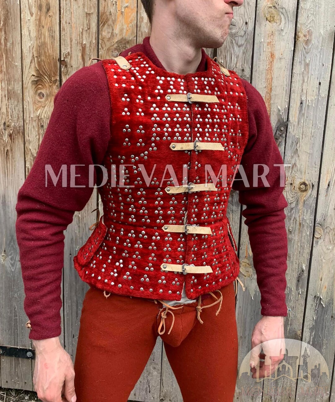 Medieval Renaissance PREMIUM Red "moab" Brigandine Jacket Armor Type ...