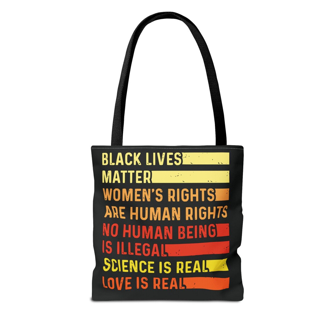 Human Rights Tote Bag - Black Lives Matter, Equality Tote, Protest Tote ...