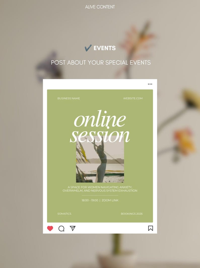 Wellness Instagram Post Templates | Somatics & Nervous System ...