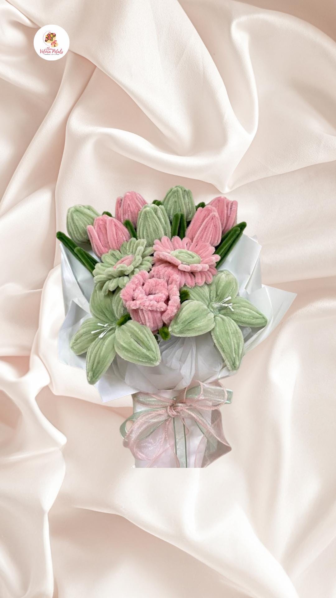 Handmade Fuzzy Wire Flower Bouquet – Unique Floral Decor for Home or ...