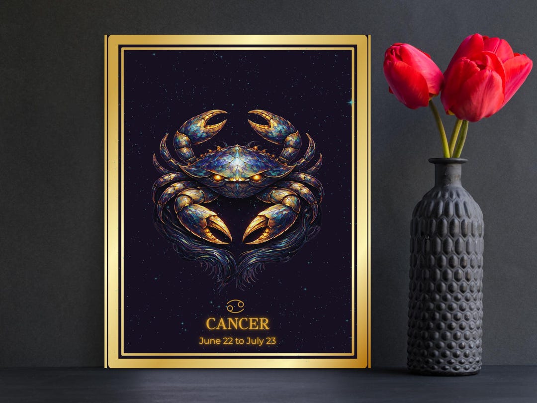 Cancer Zodiac Wall Art Printable | Cancer Constellation Art | Mystical ...