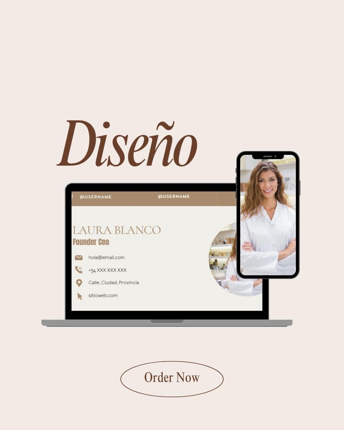 Elegant Email Signature Template | Canva Editable | Minimal Business ...