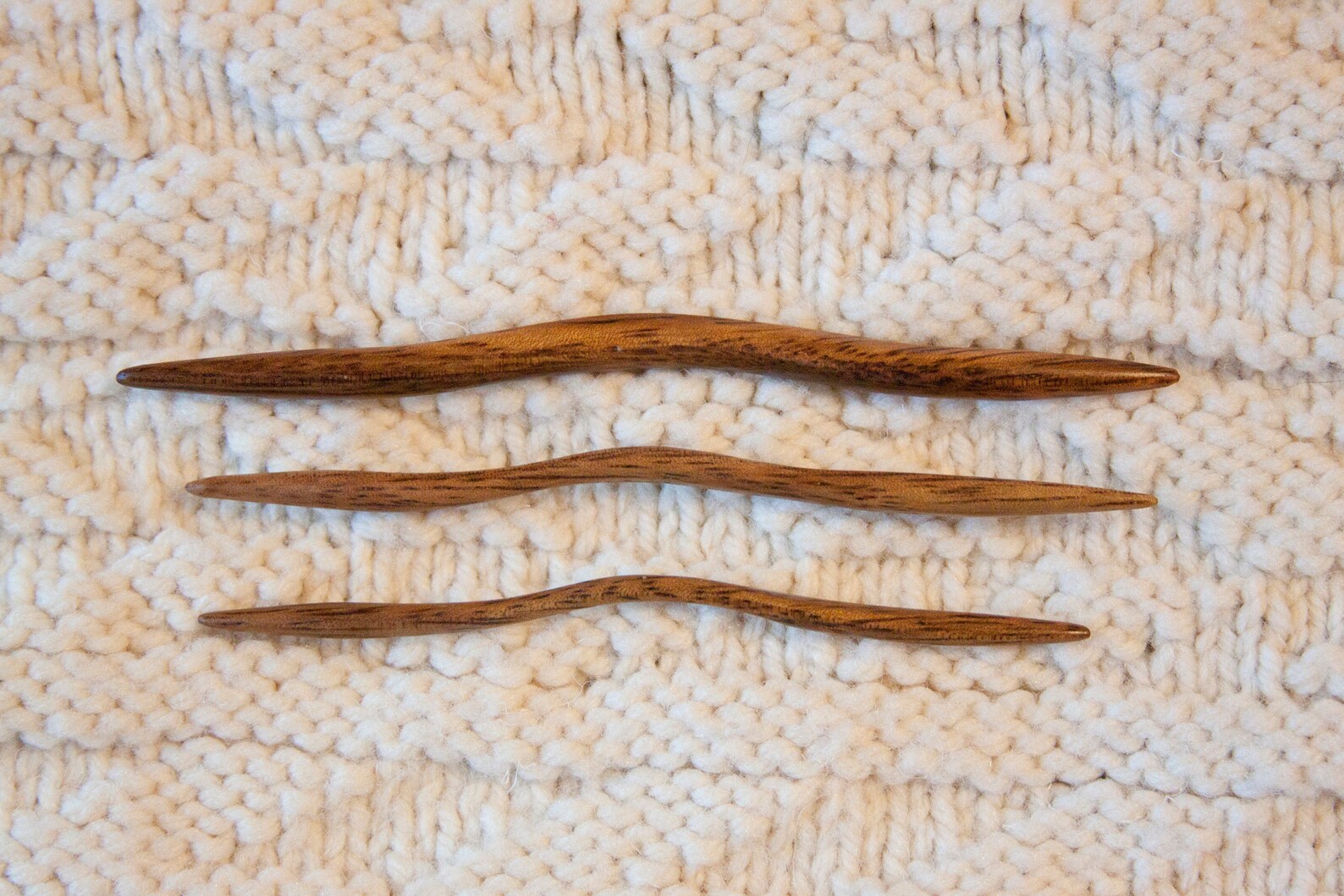 East Indian Walnut Cable Needles - Etsy