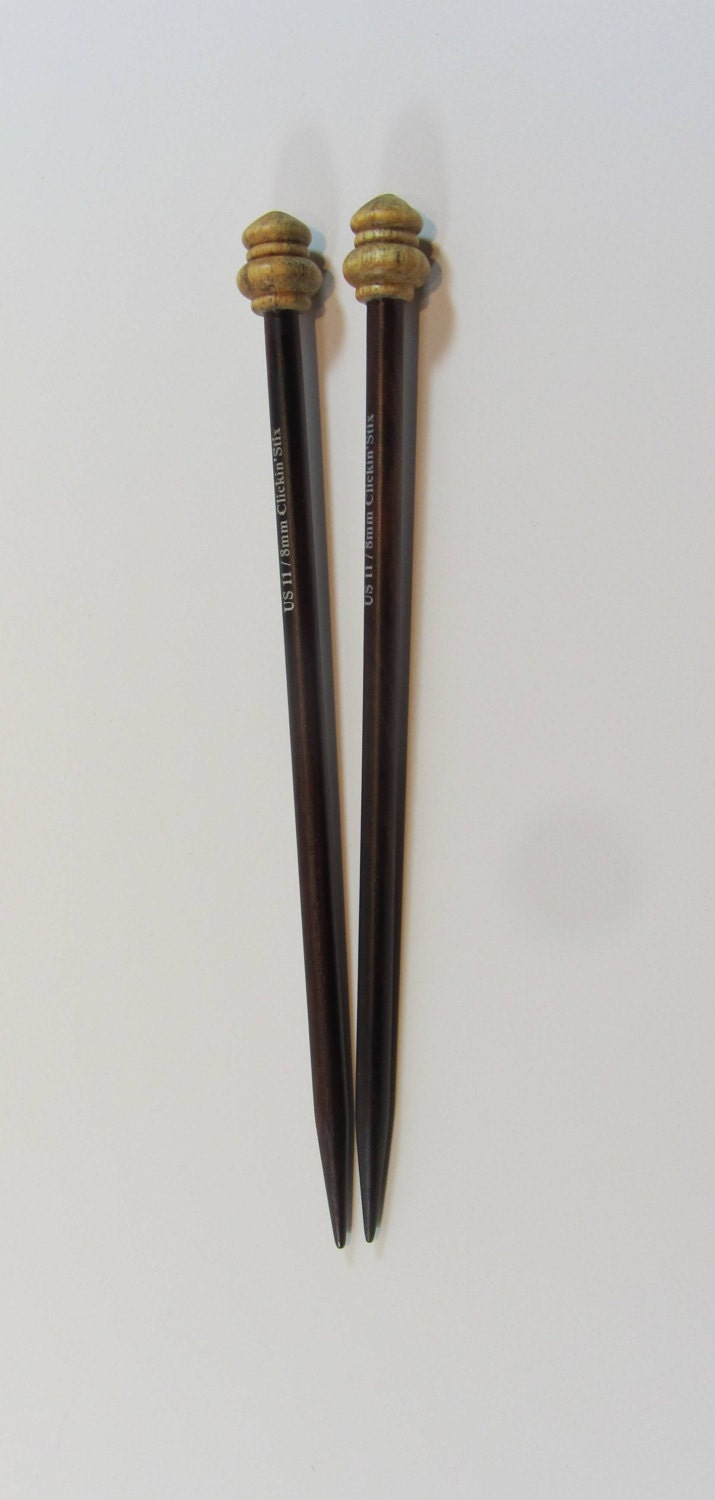 Rosewood Single Point 9 Inch Knitting Needles - Etsy