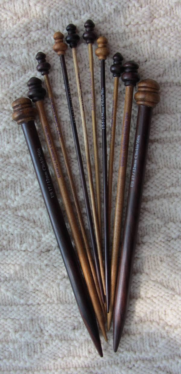 Rosewood Single Point 9 Inch Knitting Needles (clickin'stix) - Etsy