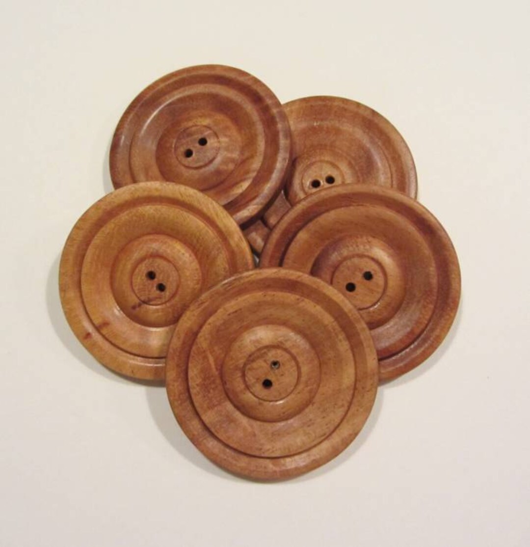 Subabul Wood 2 Inch Round Button - Etsy