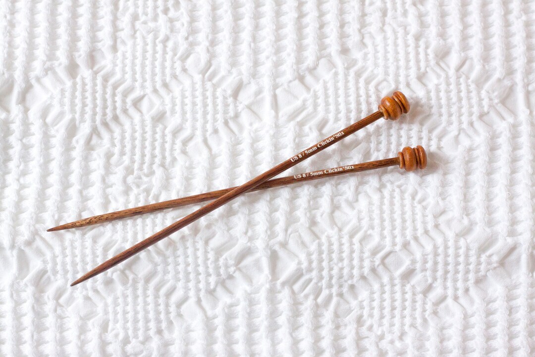 East Indian Walnut Single Point Clickin’stix™ Knitting Needles 9 Inch ...