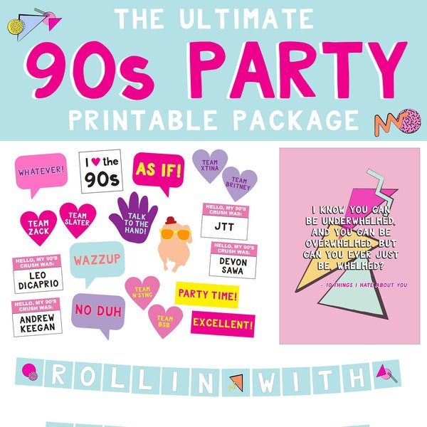 90s Party Decorations - Etsy