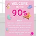 90s Party Food Tents Printable, 90's Party Food Tents, 90s Party ...