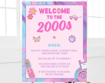 2000s Party Food Bar Sign - Digital Download | Y2K Party | 2000 Themed ...