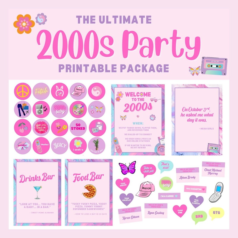 90s 2000s Party Decorations - Etsy