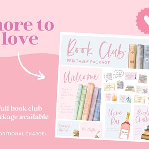 Book Club Welcome Sign Printable | Book Party | Book Club | Book ...