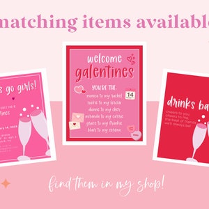 Galentine's Day Party Welcome Sign Printable (digital Download) - Etsy