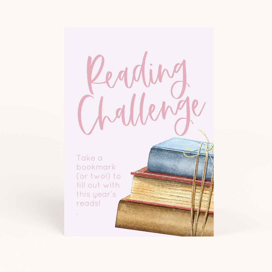Book Club Reading Challenge Sign Printable, Book Club Reading Challenge ...
