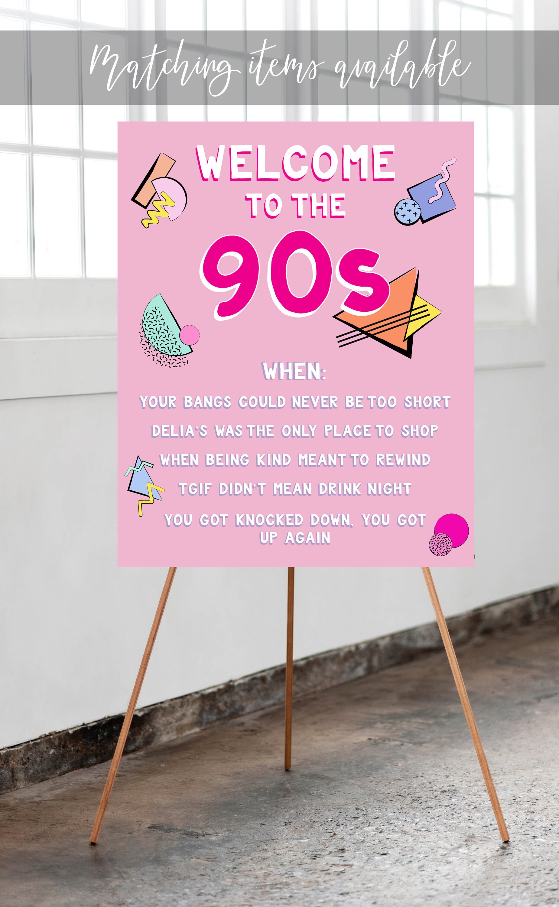 90s Party Drink Sign Printable 90's Drink Sign 90s Party - Etsy Australia