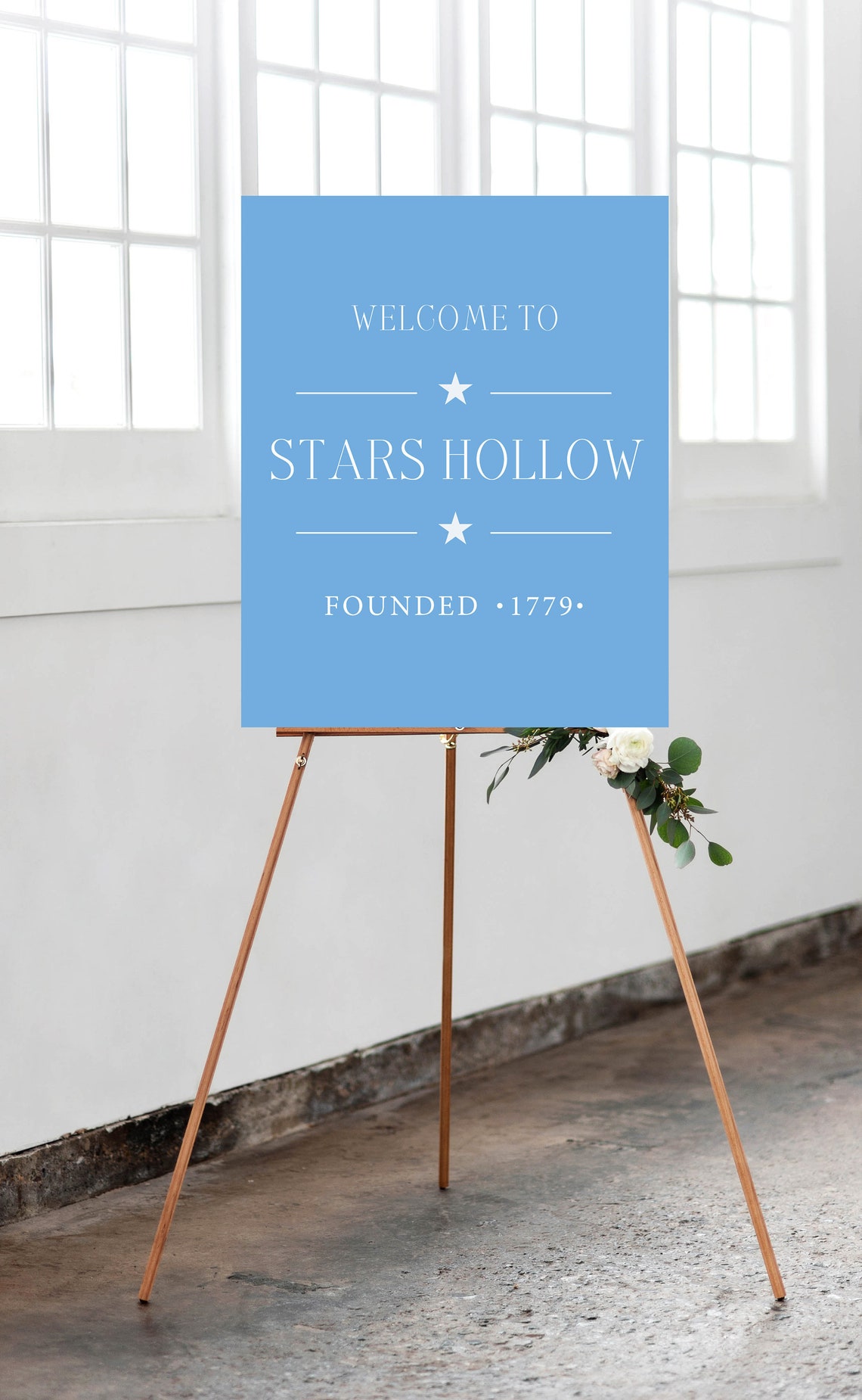Stars Hollow Welcome Sign Printable Stars Hollow Sign Stars | Etsy UK