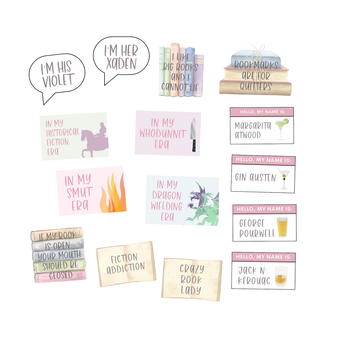 Book Club Photo Booth Prop Printables, Book Themed Photo Booth Props ...