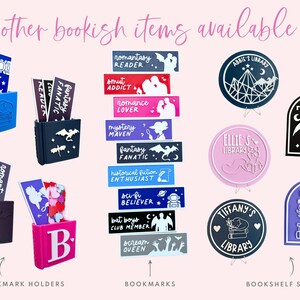 Personalized Bookshelf Sign, Library Sign, Bookshelf Decor, Book Lover ...