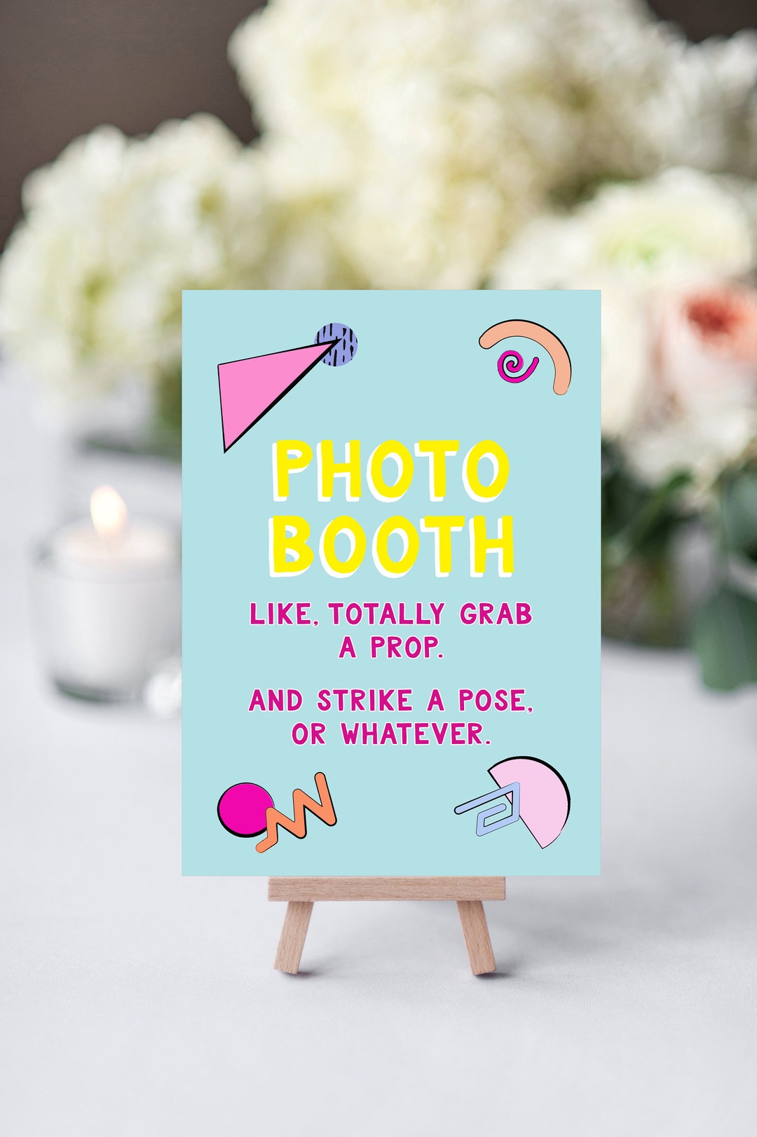 90s Photo Booth Sign - Digital Download | Y2K Party | 2000 Themed Party ...