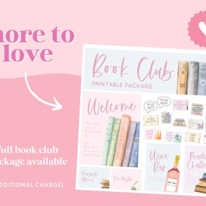 Book Club Book Swap Sign Printable, Book Club Party Sign, Book Themed ...