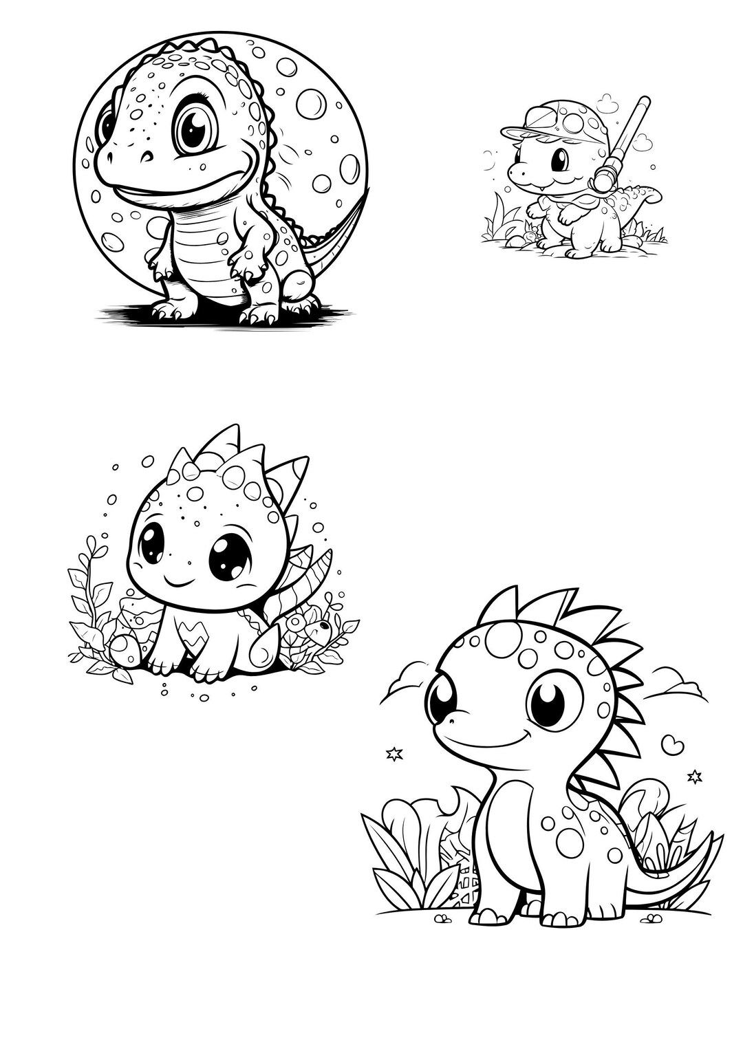 Dinosaur Coloring Pages | Kids Printable Activity (PDF Download) - Etsy
