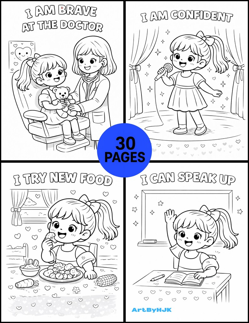 Confidence Coloring Book for Girls Ages 4-9: Positive Affirmations (PDF ...