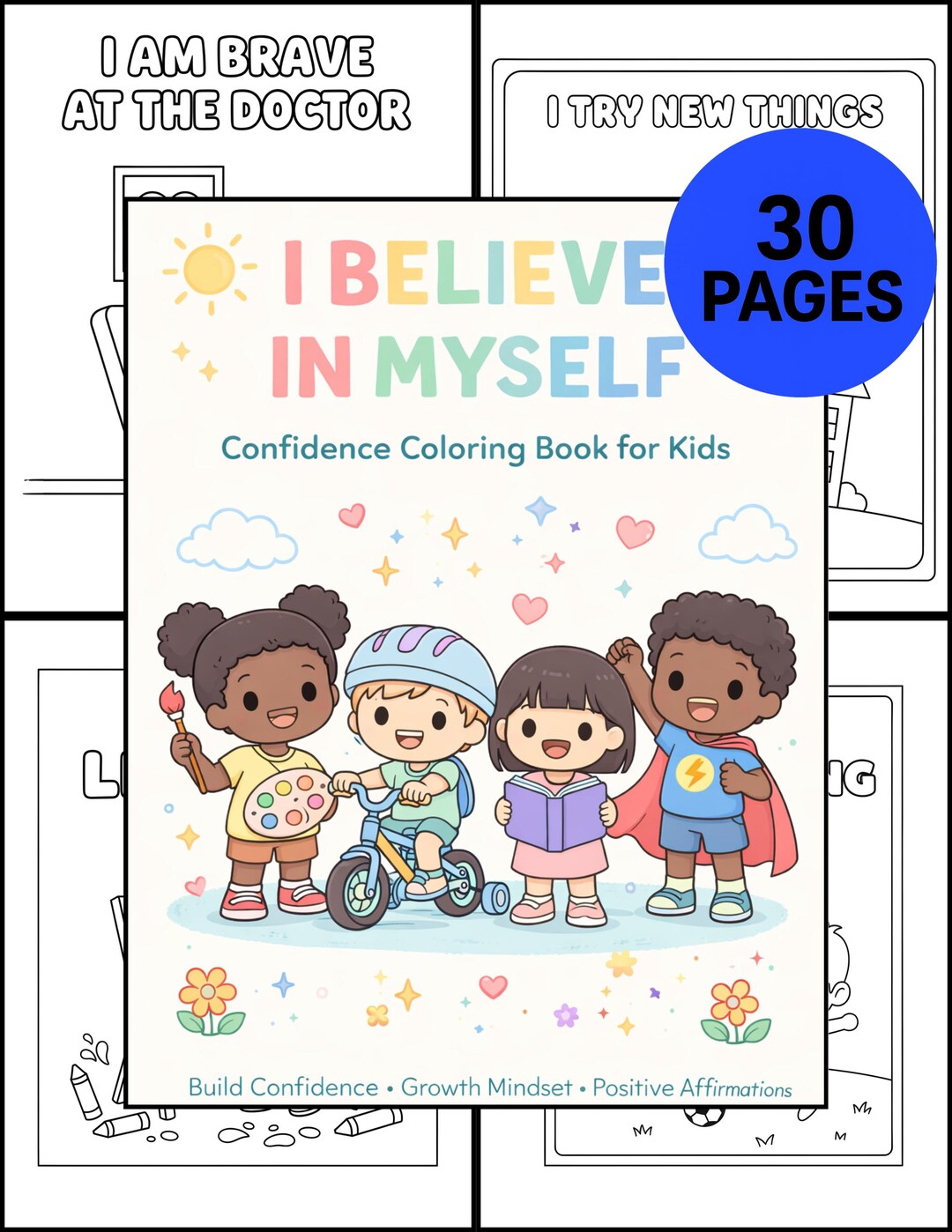 Positive Affirmations Coloring Book for Kids – Confidence Building ...
