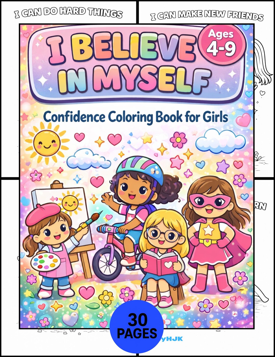 Confidence Coloring Book for Girls Ages 4-9: Positive Affirmations (PDF ...