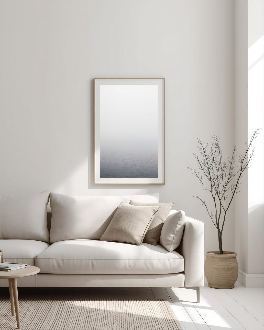 Calm Water Horizon Print – Minimalist Scandinavian Ocean Wall Art ...