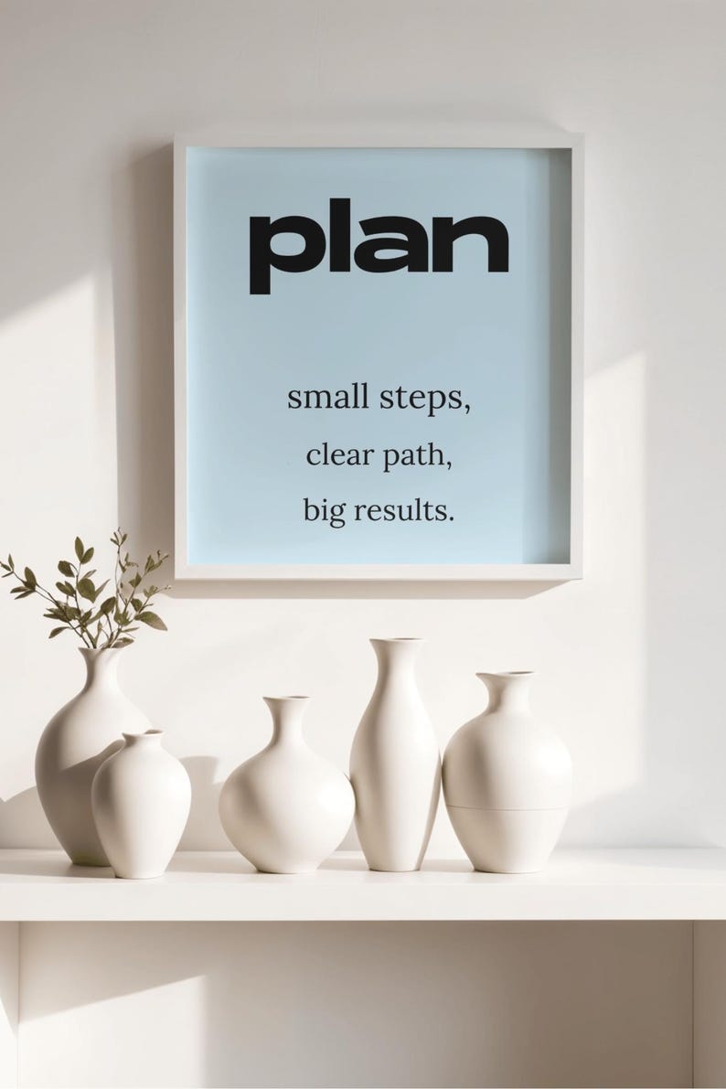 Plan Motivational Printable Wall Art – Cubicle Decor for Project ...